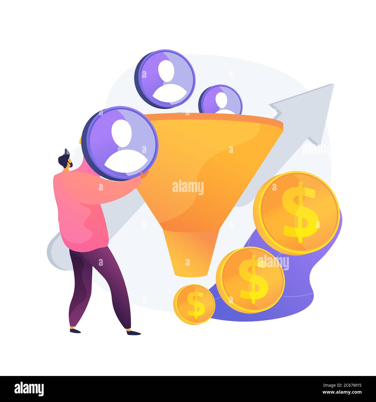 Sales funnel vector concept metaphor Stock Vector Image & Art - Alamy