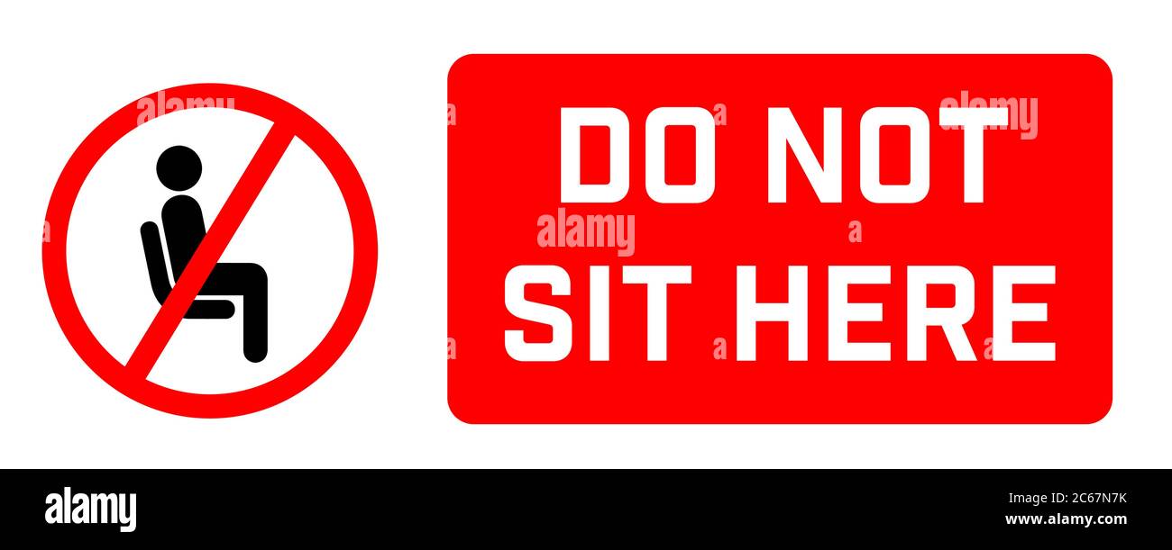 Do Not Sit Here Signage for restaurants and public places inorder to ...