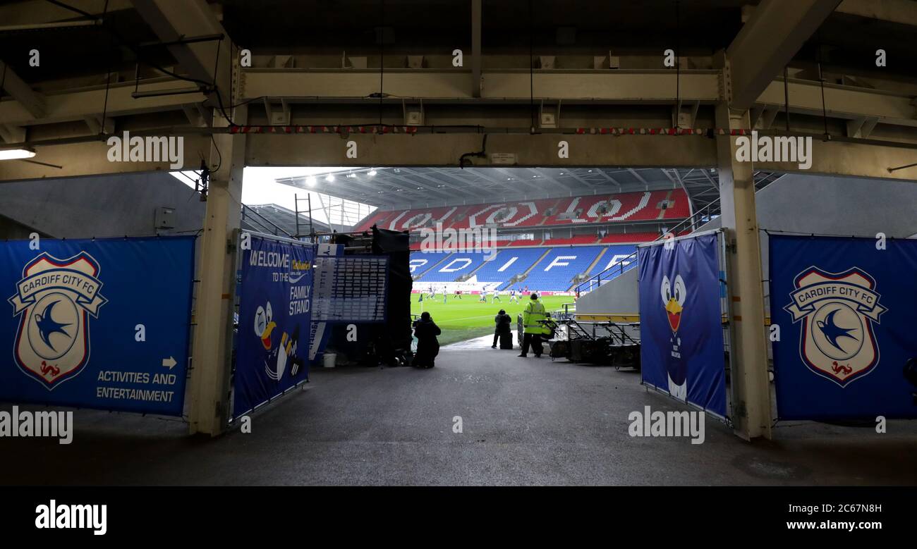 Empty stands and concourse during the Sky Bet Championship match at the ...