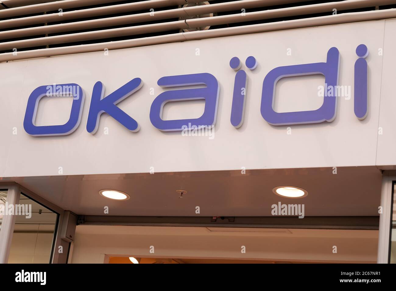 Bordeaux , Aquitaine / France - 07 05 2020 : Okaidi sign text and logo ...