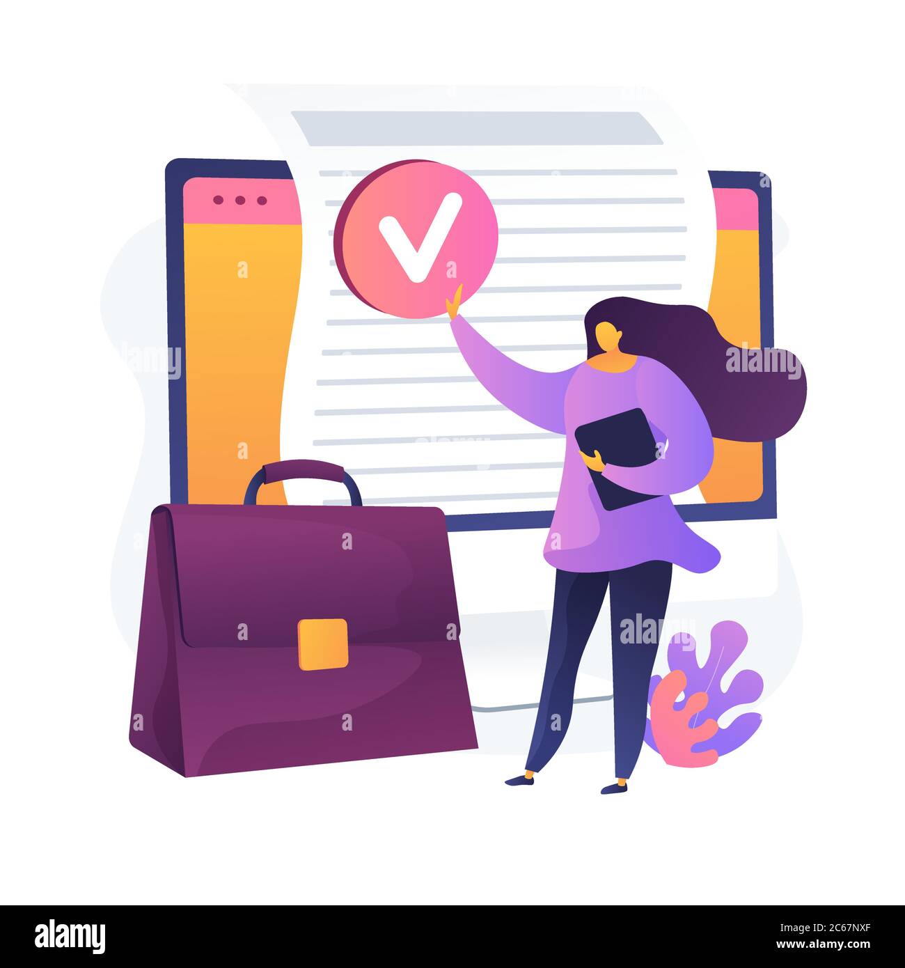 Document evaluation vector concept metaphor Stock Vector Image & Art ...