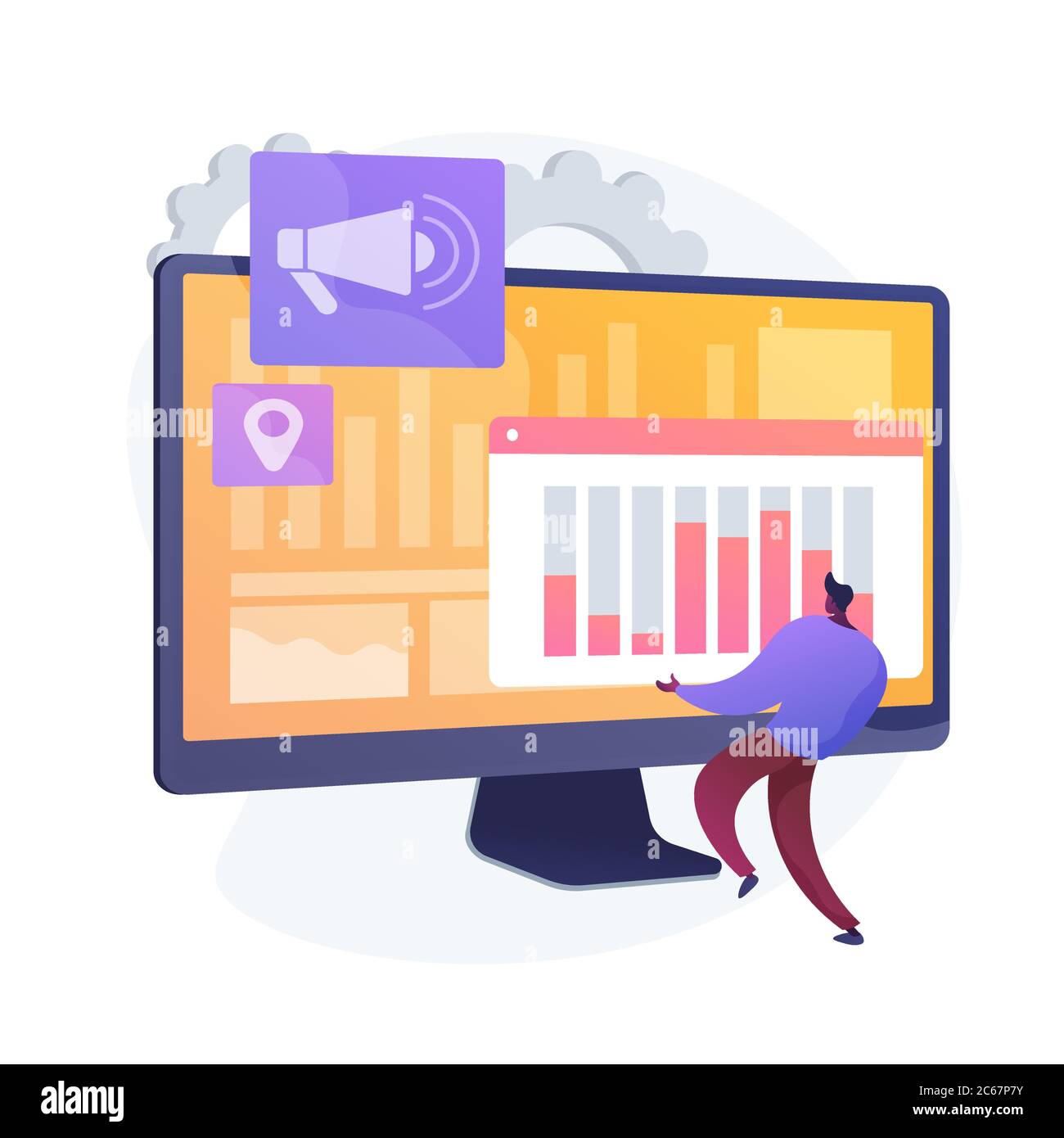 Digital marketing strategy vector concept metaphor Stock Vector Image ...