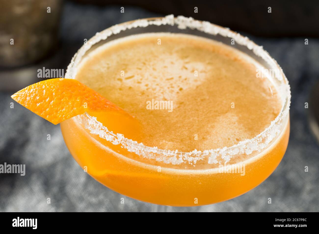 Boozy Orange Sidecar Cocktail with a Sugar Rim Stock Photo - Alamy
