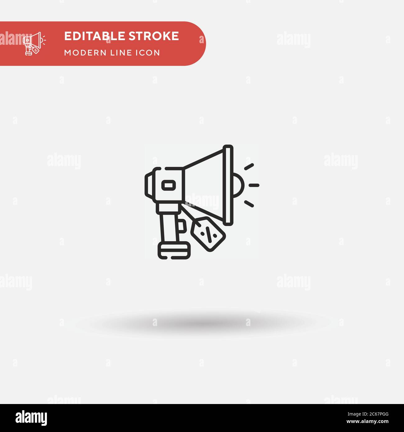 Business advertisement icon editable Stock Vector Images - Alamy