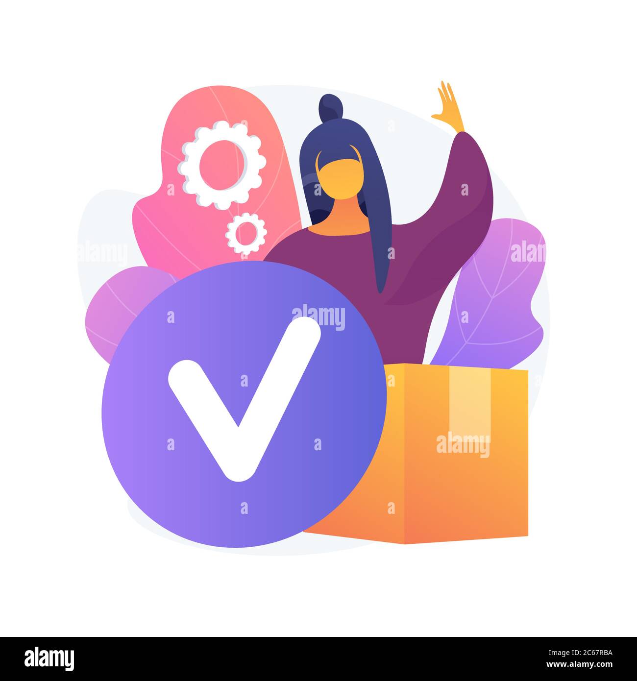 Woman sending parcel Cut Out Stock Images & Pictures - Alamy