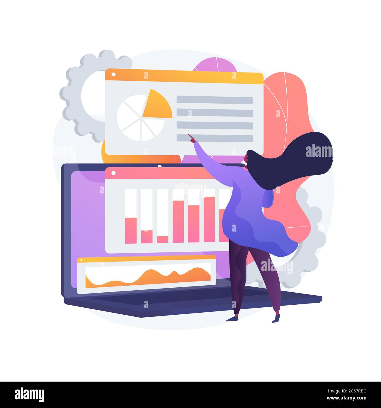 Statistical data vector concept metaphor Stock Vector Image & Art - Alamy