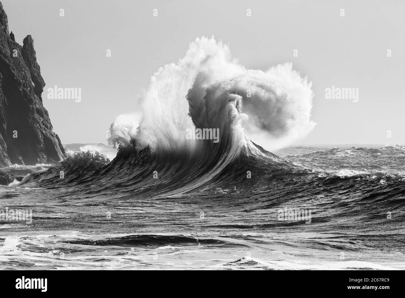 Scenic view of wave, Cape Disappointment, Oregon, USA Stock Photo - Alamy