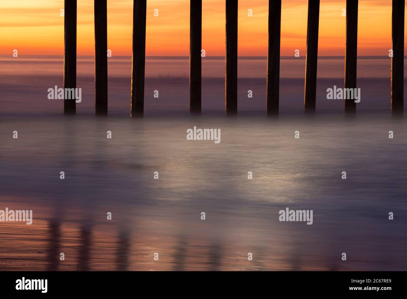 Huntington beach pier sunset hi-res stock photography and images - Alamy