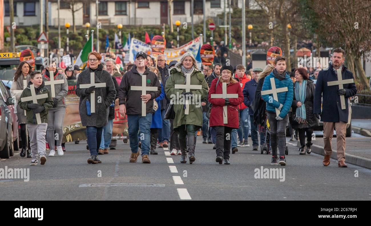 march for justice in Londonderry (Derry) on the anniversary of the ...