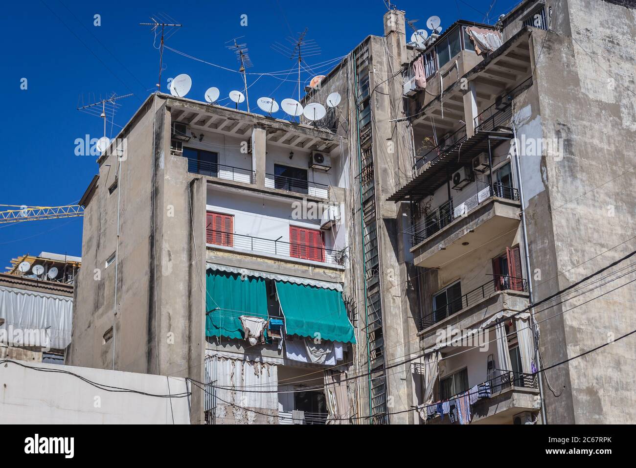 Old residential building in Beirut, Lebanon Stock Photo - Alamy