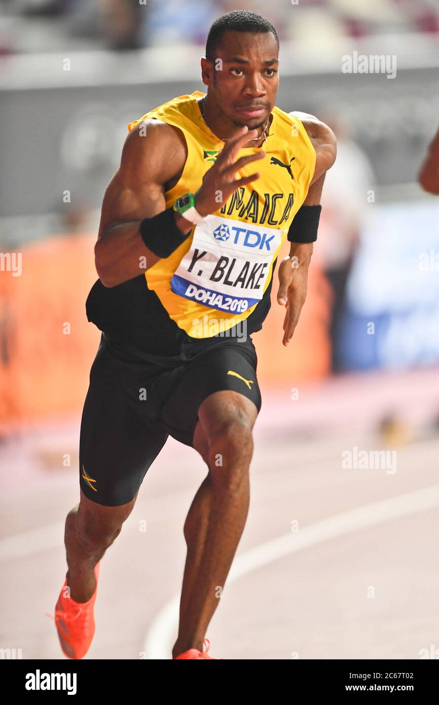Yohan Blake (Jamaica). 200 metres qualification. IAAF World Athletics ...