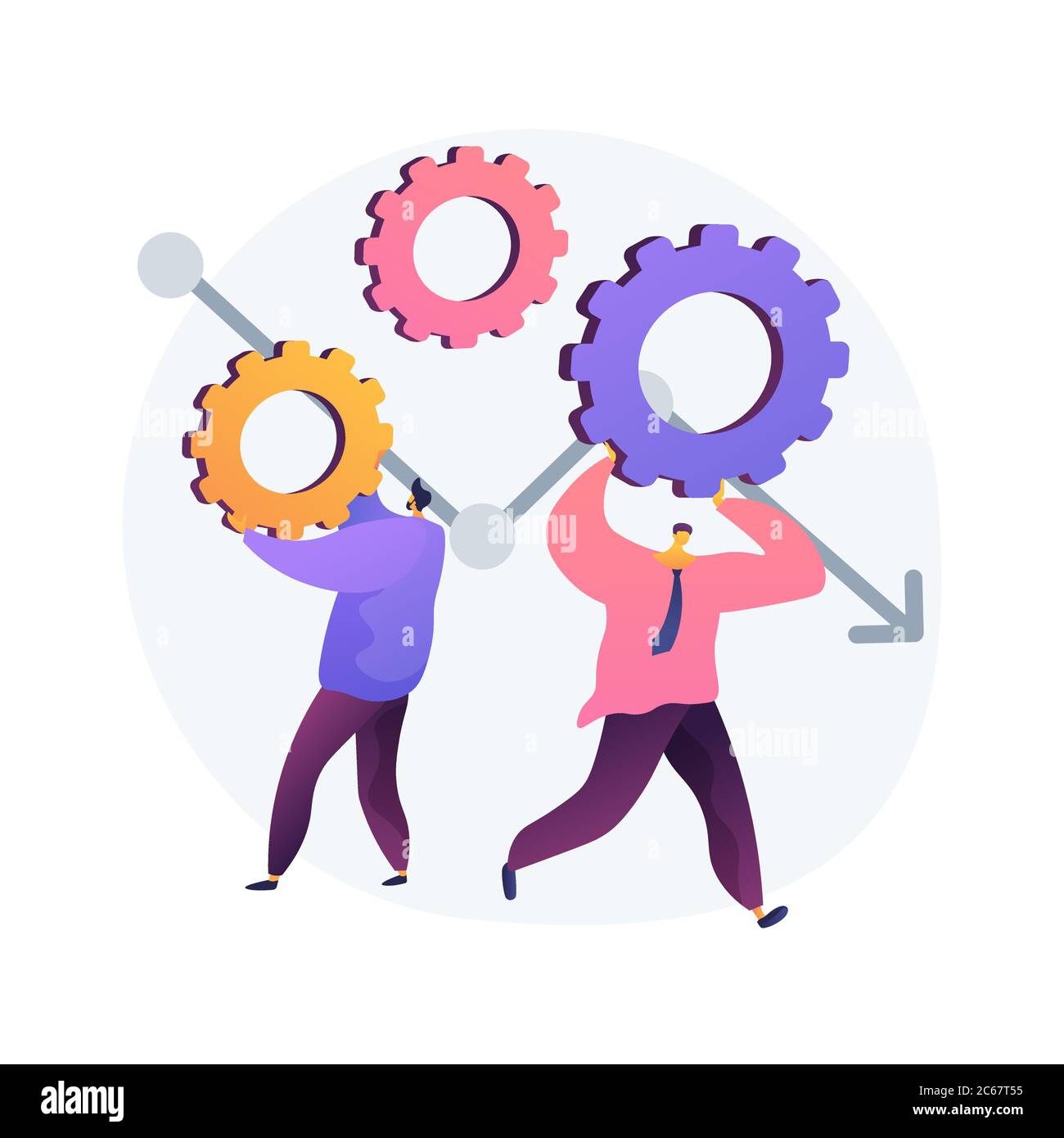 Displaced workers abstract concept vector illustration Stock Vector ...