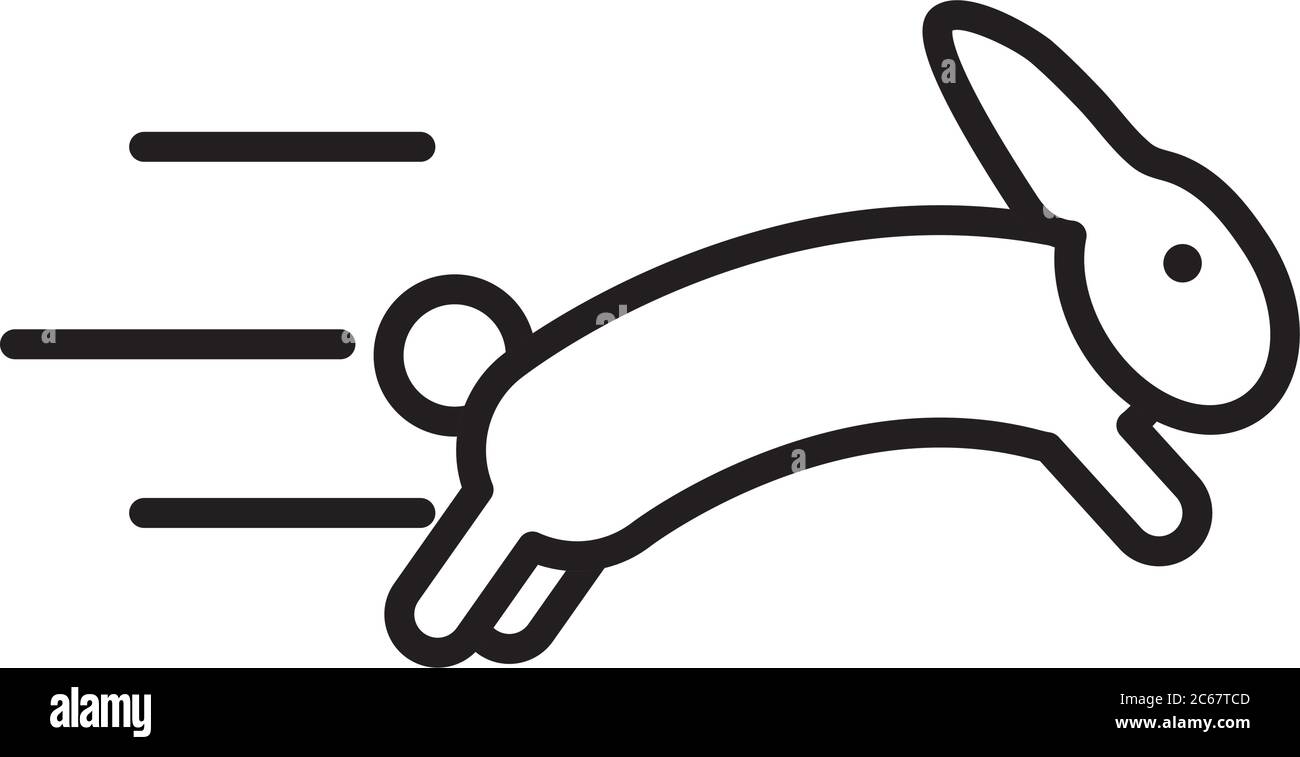 Hare running fast Stock Vector Images - Alamy