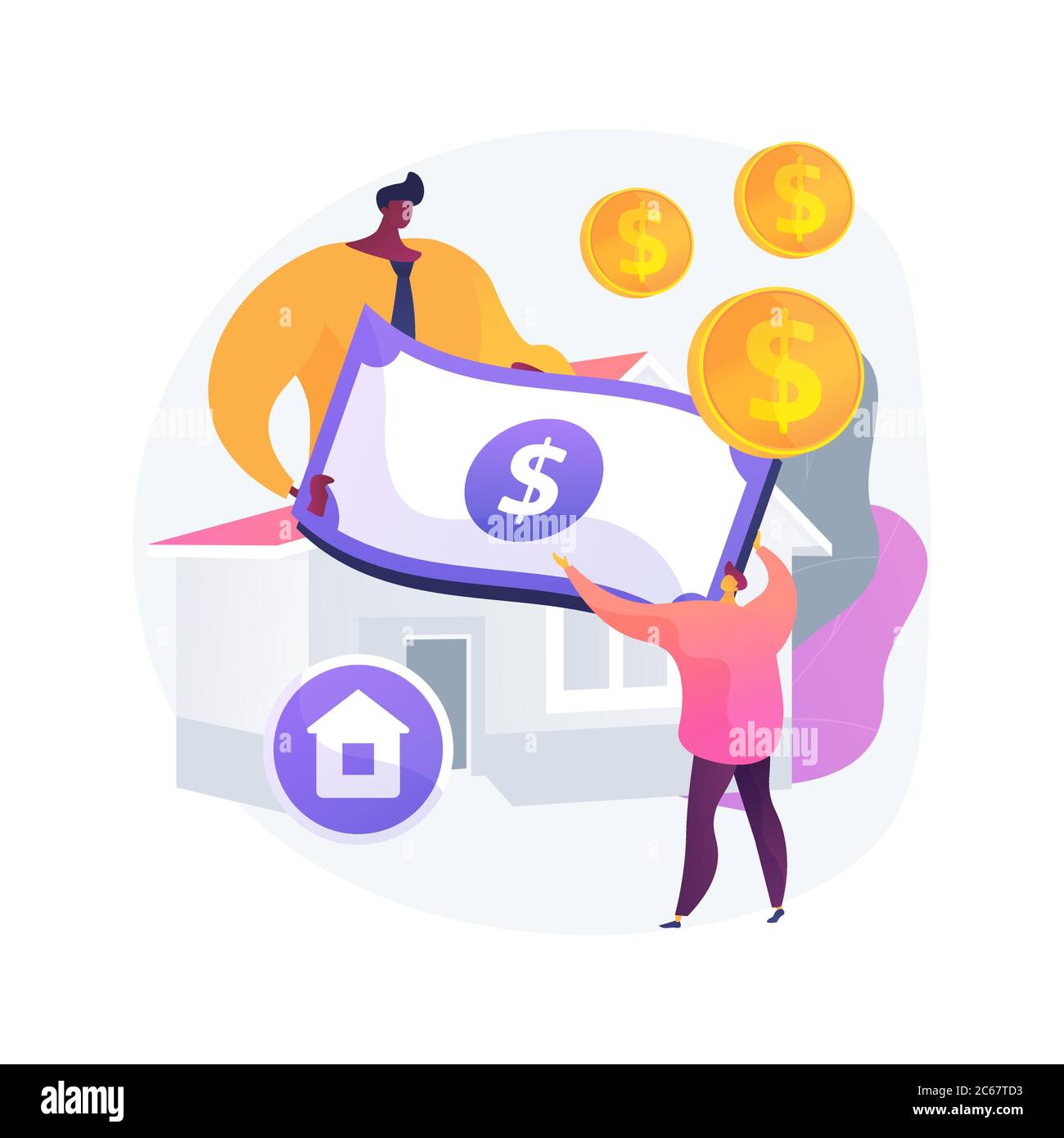 Mortgage relief program abstract concept vector illustration Stock ...
