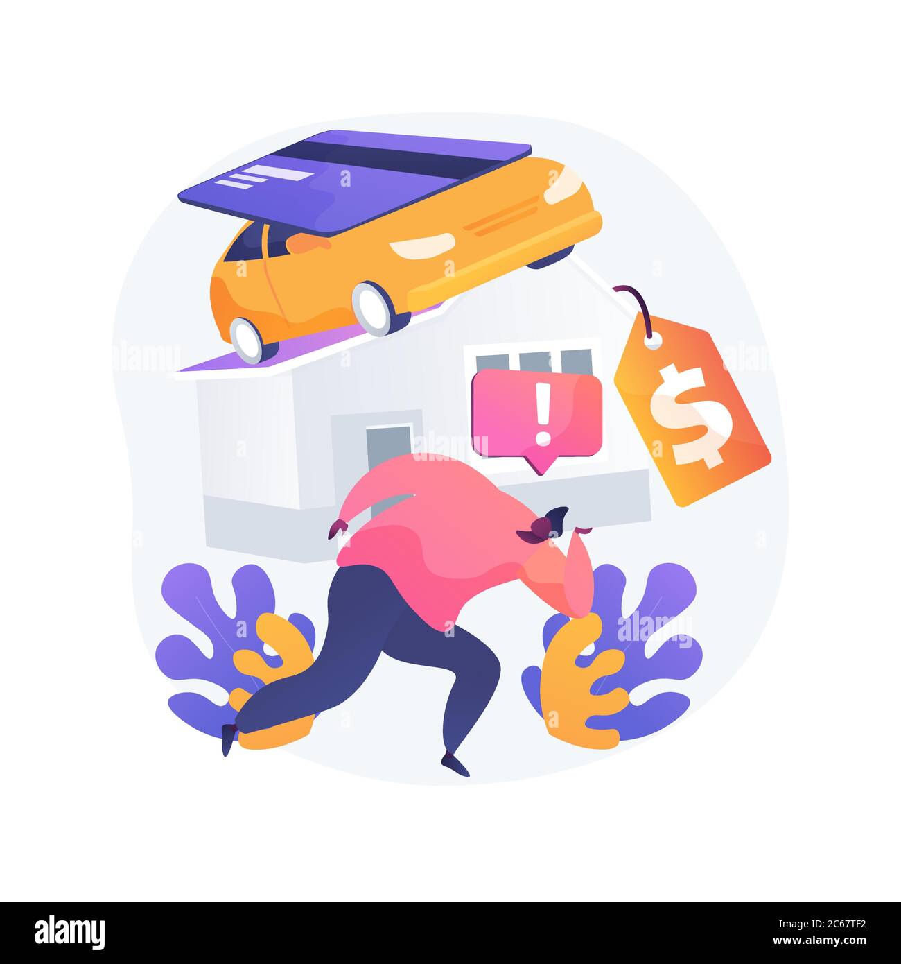 Debt burden abstract concept vector illustration Stock Vector Image ...