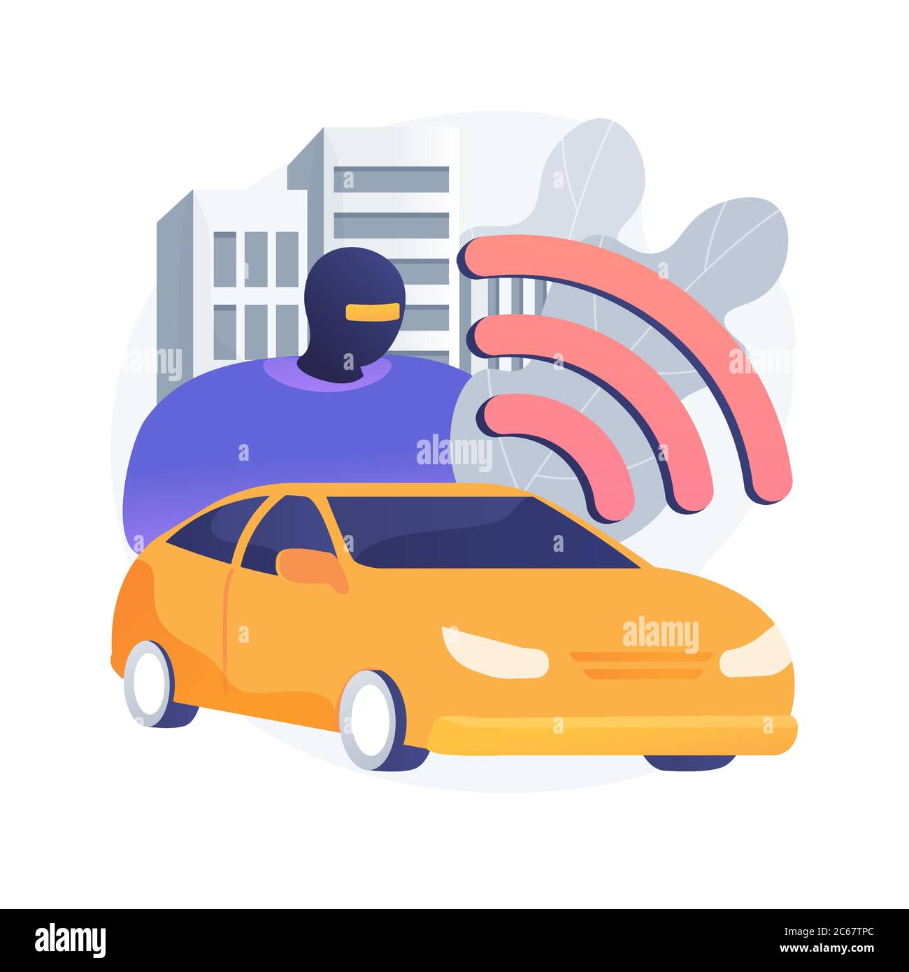 Car alarm system abstract concept vector illustration Stock Vector ...