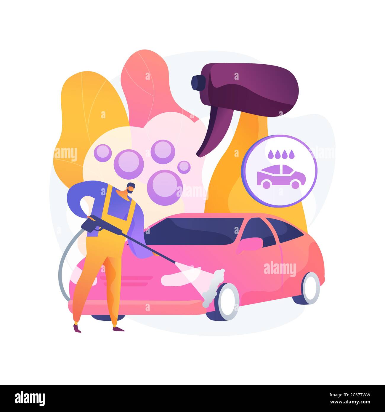 Car wash service abstract concept vector illustration Stock Vector ...