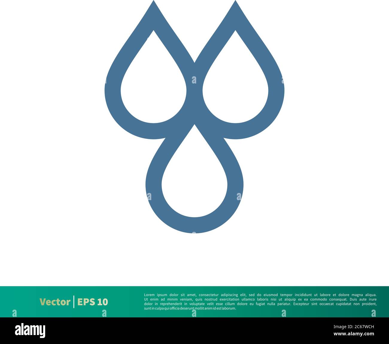 Water, Raindrop Icon Vector Logo Template Illustration Design. Editable ...