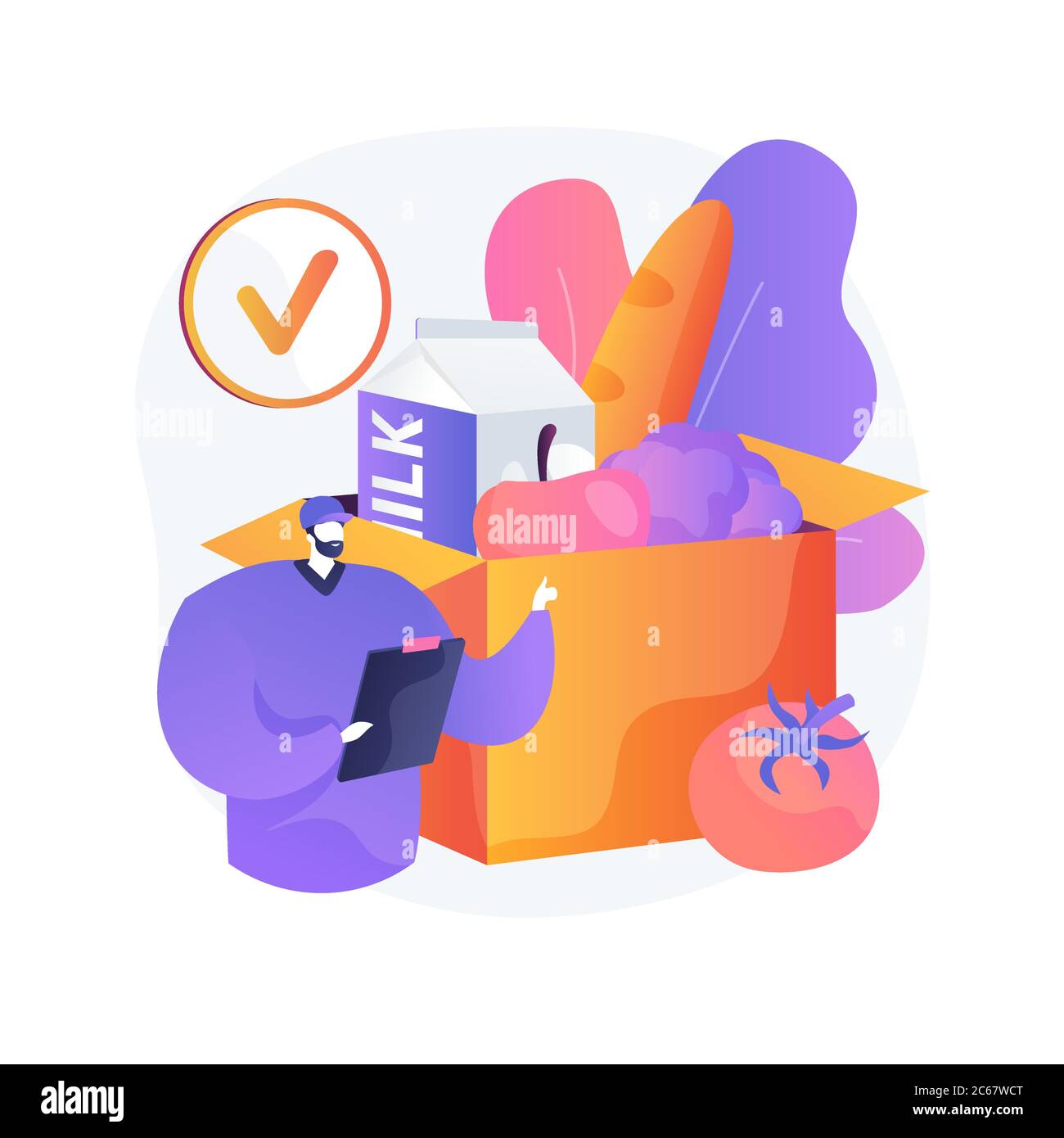 Box subscription service abstract concept vector illustration Stock ...
