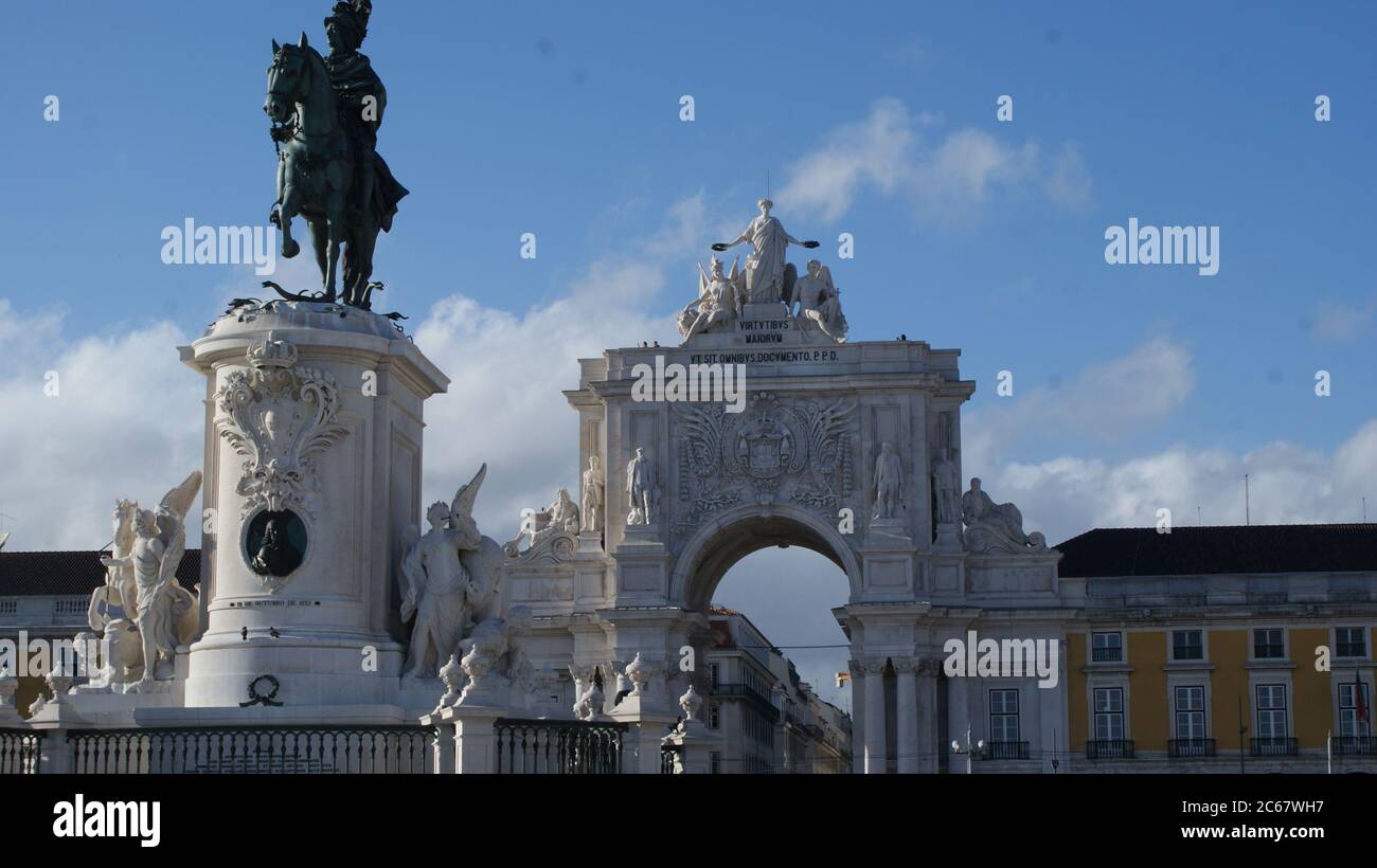 Architecture of Lisbon, the Portuguese capital. Wonderful old buildings ...