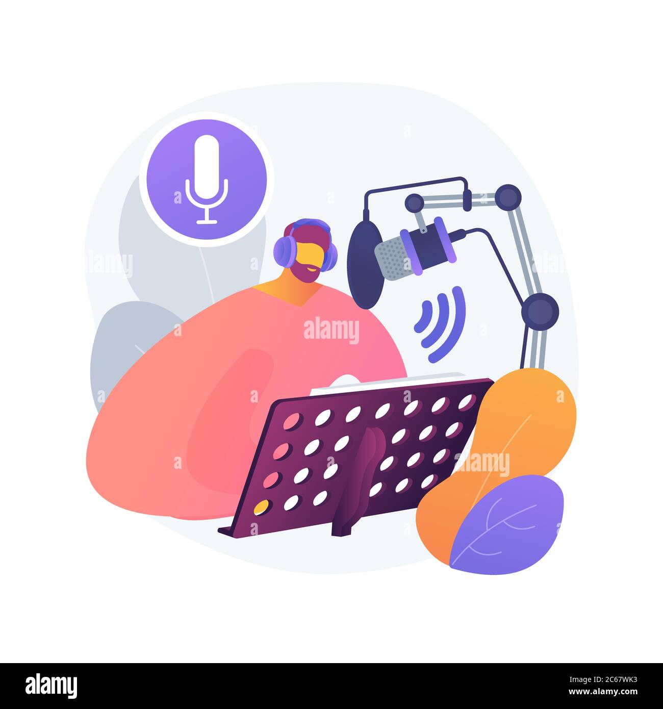 Voice over services abstract concept vector illustration Stock Vector ...