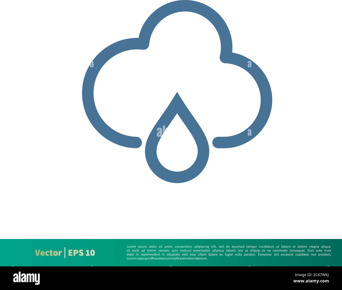 Rain Icon Vector Logo Template Illustration Design. Editable Vector EPS ...