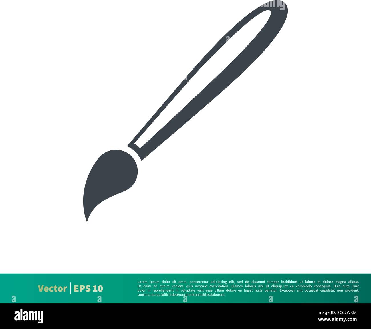 Paint Brush Icon Vector Logo Template Illustration Design. Editable ...