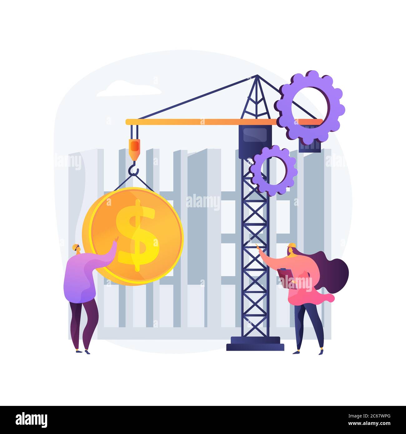 Construction costs abstract concept vector illustration Stock Vector ...