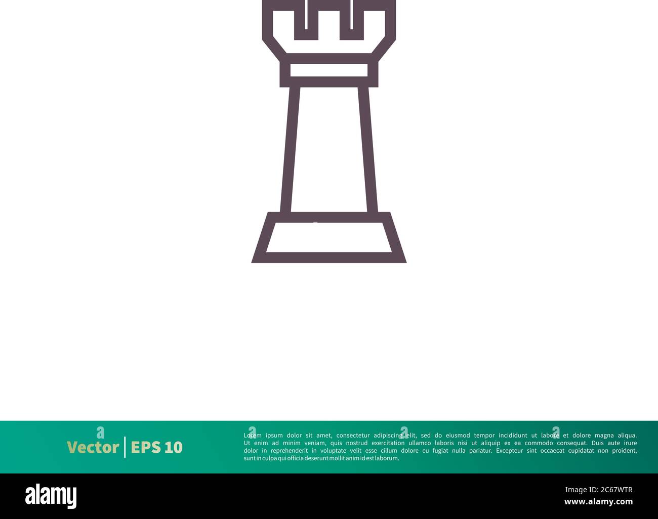 Rook Chess Icon Vector Logo Template Illustration Design. Editable ...