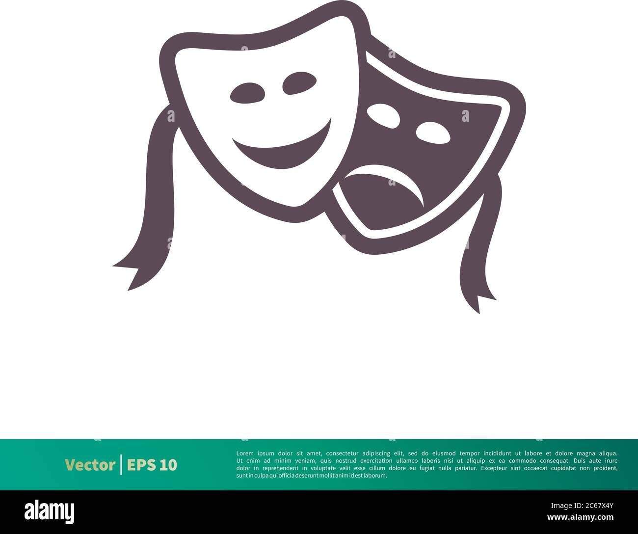 Theater Icon Vector Logo Template Illustration Design. Editable Vector ...