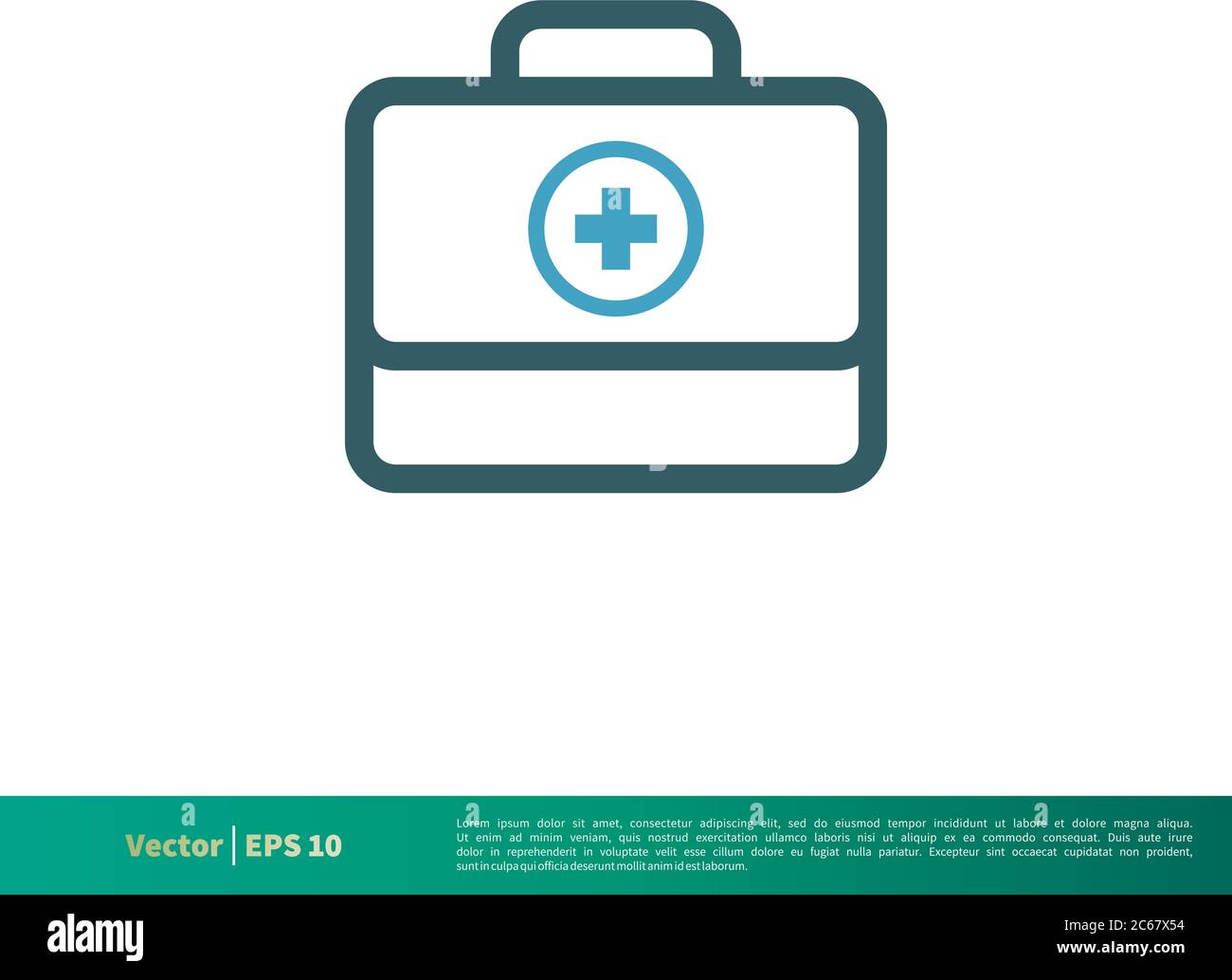 Medical Suitcase, Healthcare Icon Vector Logo Template Illustration ...