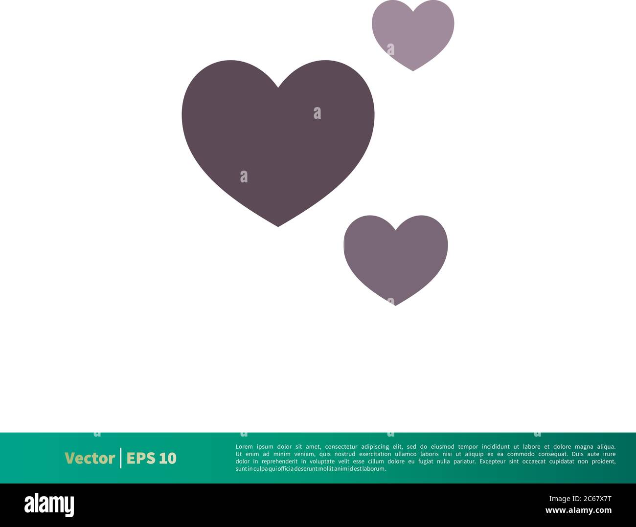 Love Heart Icon Vector Logo Template Illustration Design. Editable Vector EPS 10 Stock Vector ...