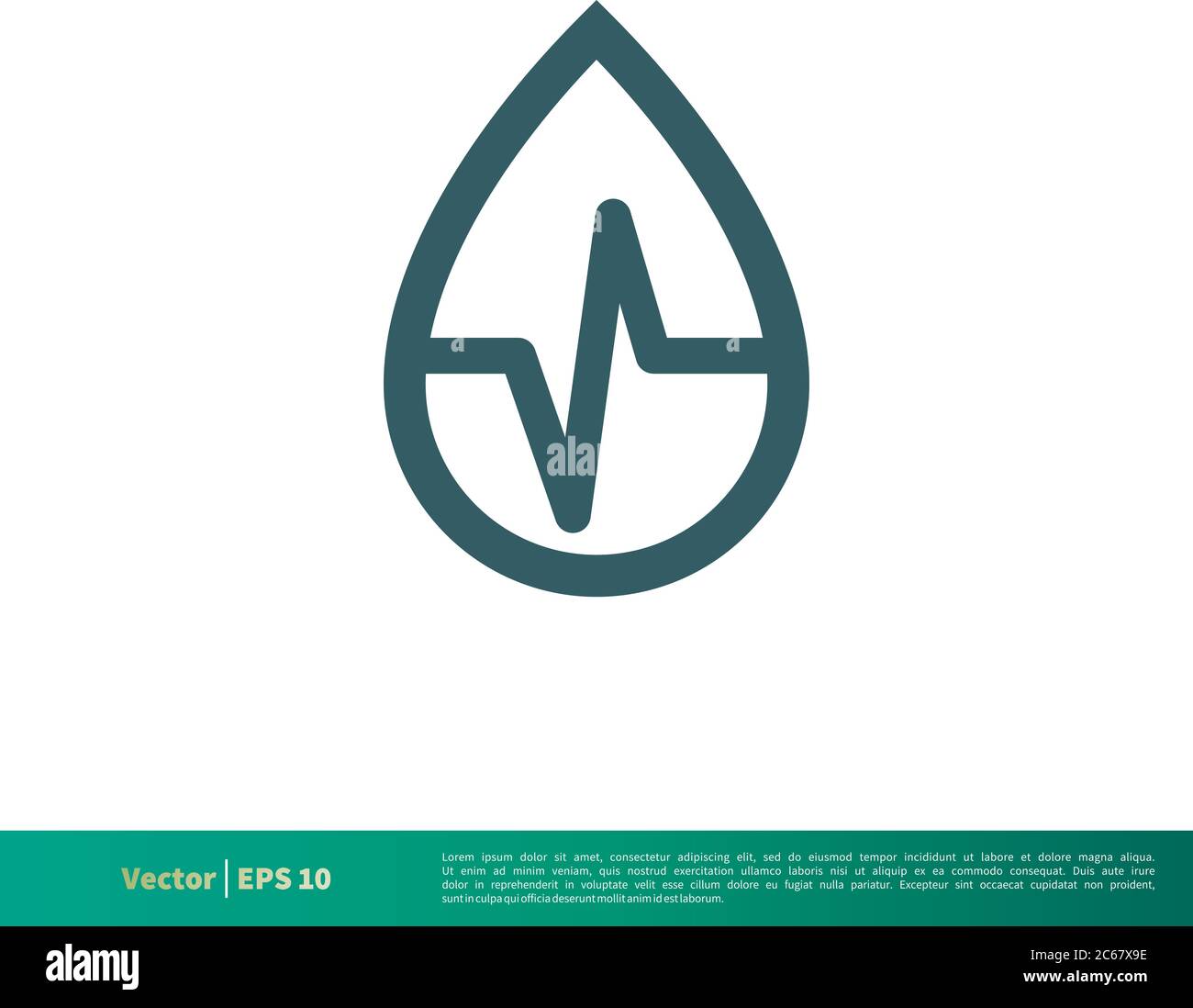 Pulse and Drop Medical, Healthcare Icon Vector Logo Template ...