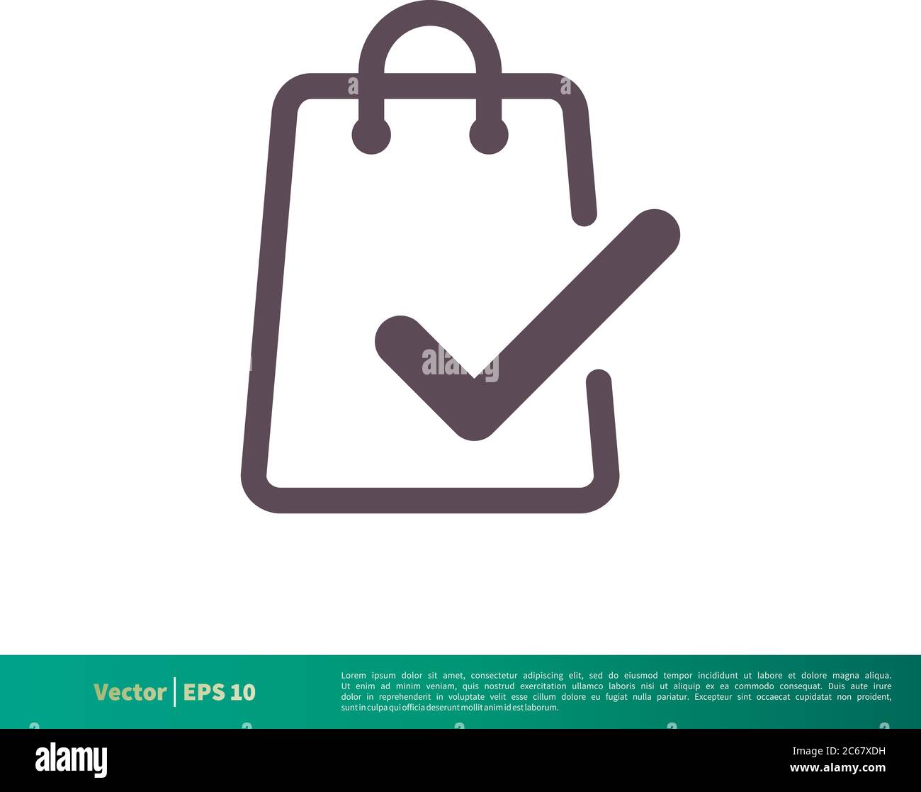 Paper Bag, Shop Icon Vector Logo Template Illustration Design. Editable ...