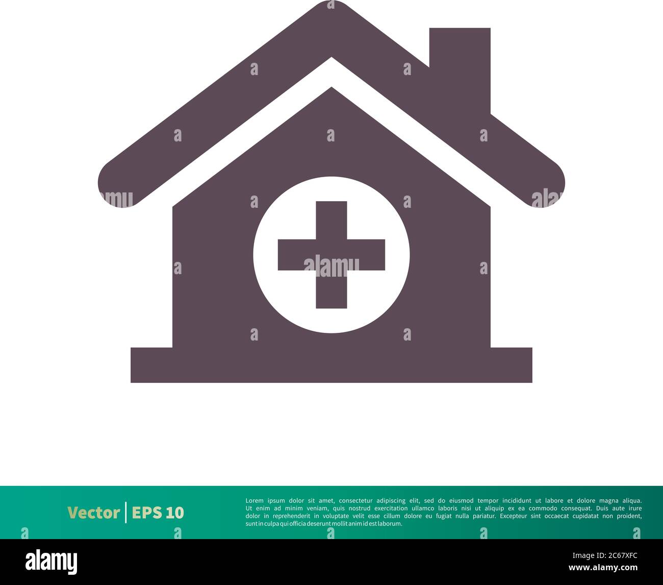 Home or House, Building, Hospital Icon Vector Logo Template ...
