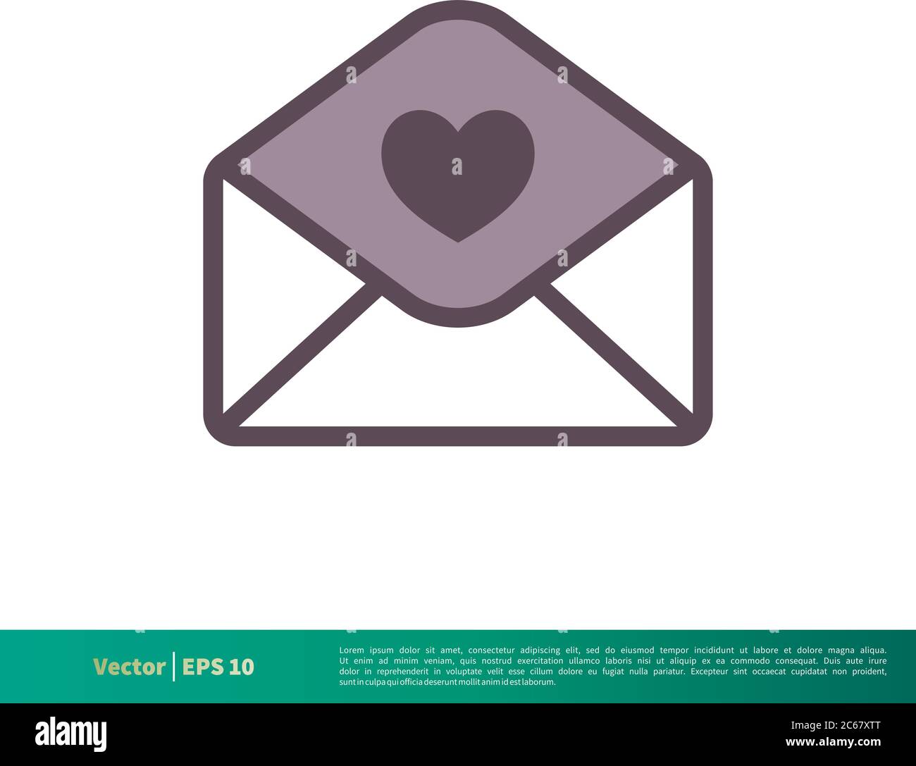 Love Letter Icon Vector Logo Template Illustration Design. Editable ...