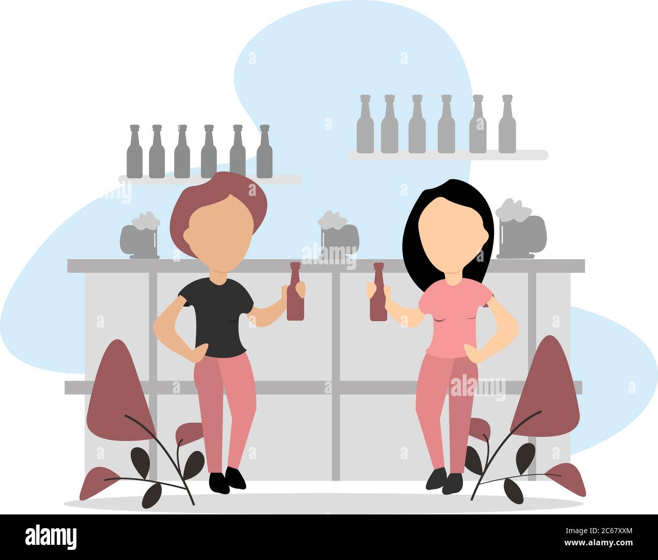 Bar drinking night Stock Vector Images - Alamy