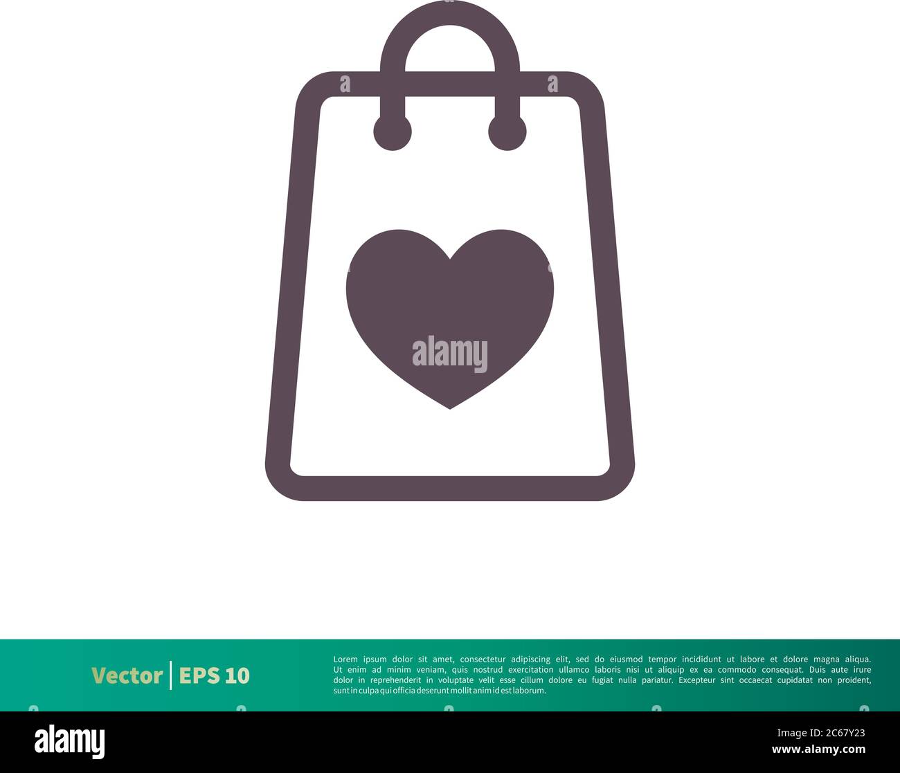 Paper Bag, Shop Icon Vector Logo Template Illustration Design. Editable ...