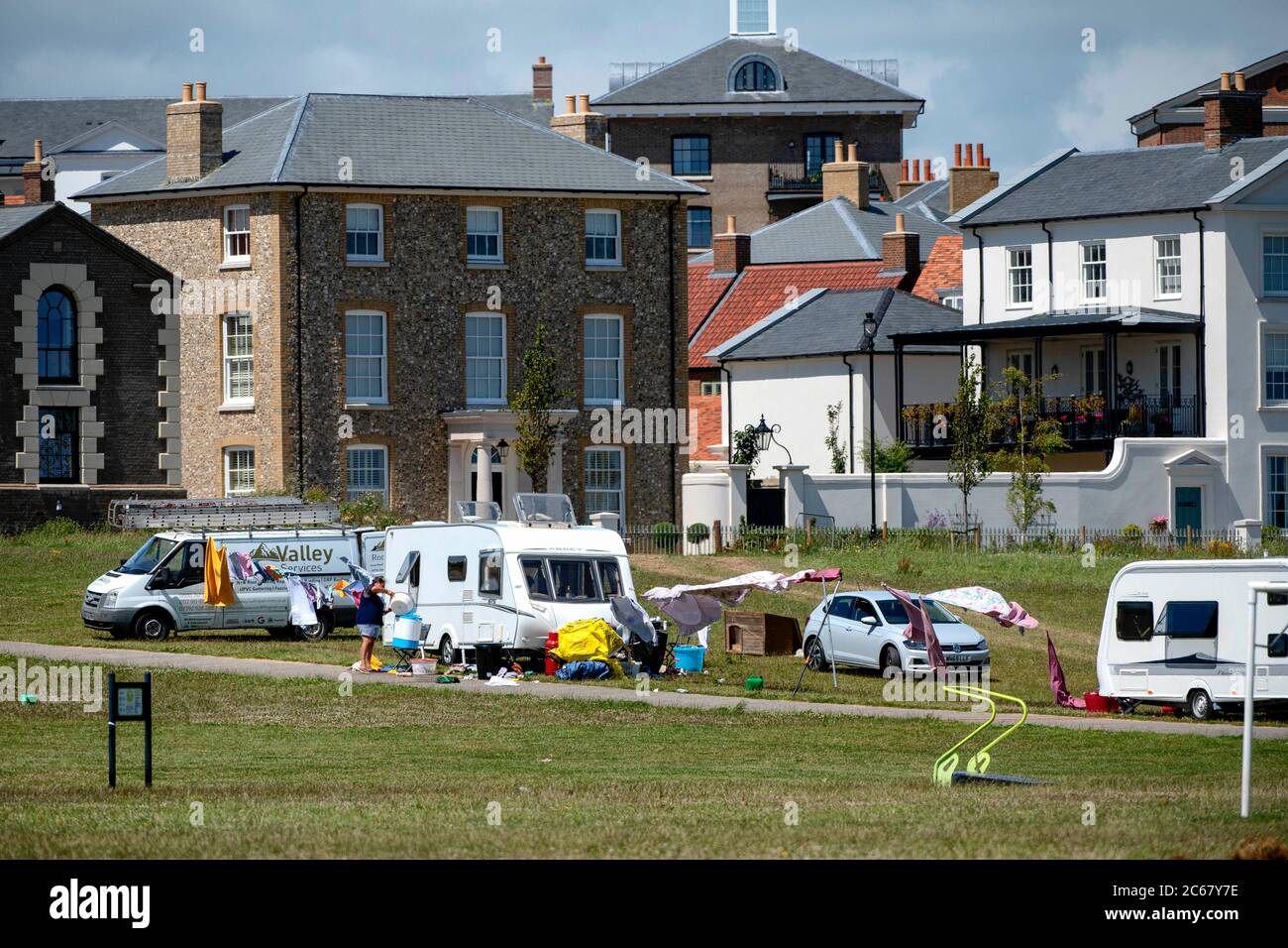 Travellers invade Prince Charles 'model town' of Poundbury in Dorset ...
