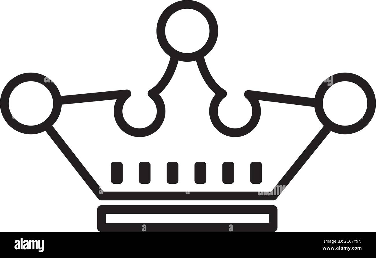 royal crown of viscount line style icon vector illustration design ...