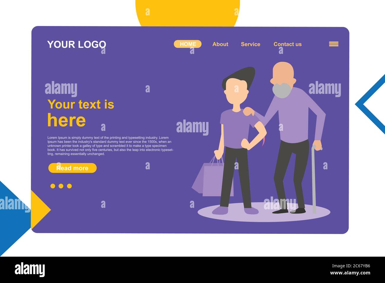 Elderly young together Stock Vector Images - Alamy