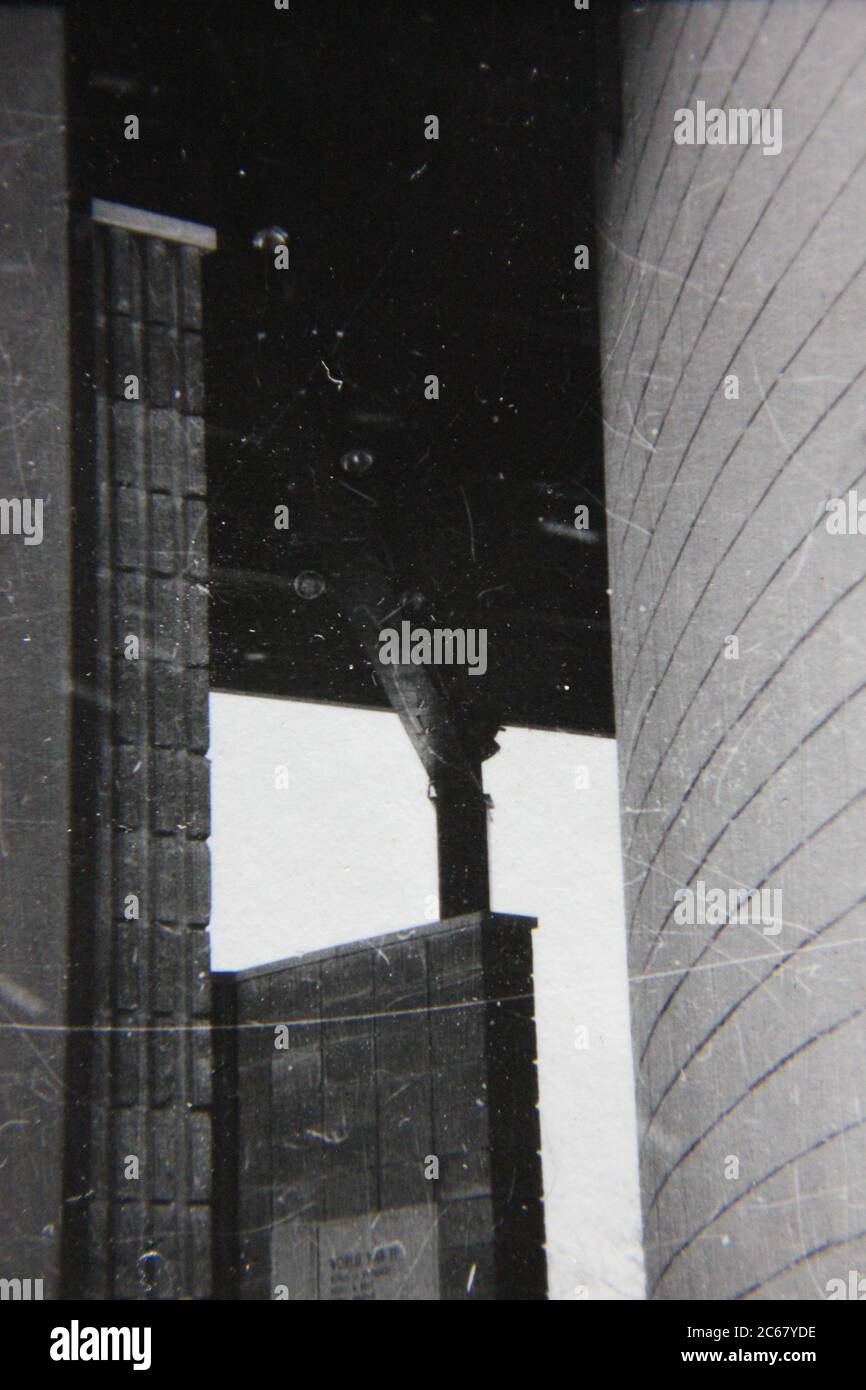 Fine 70s vintage black and white lifestyle photography of a structural ...