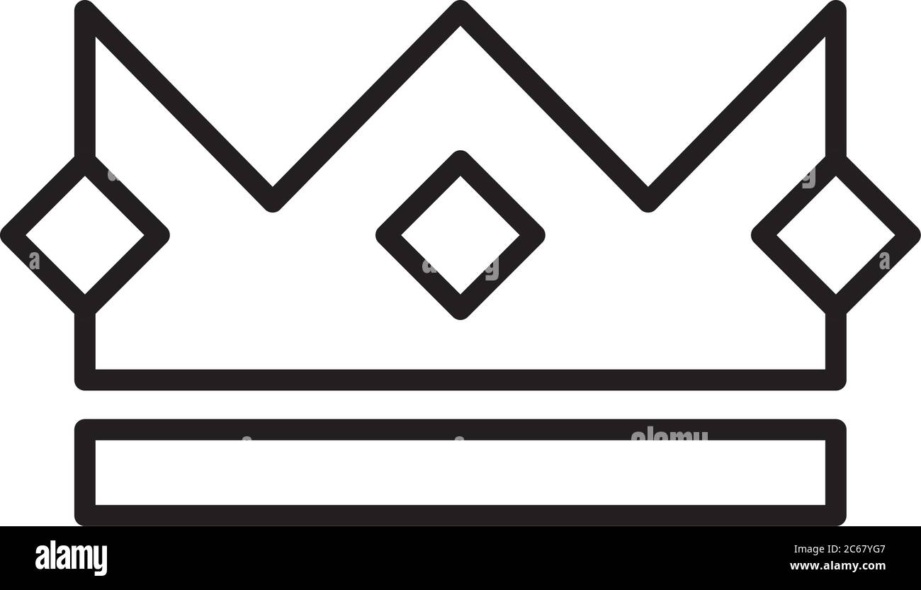 royal crown of infant line style icon vector illustration design Stock ...