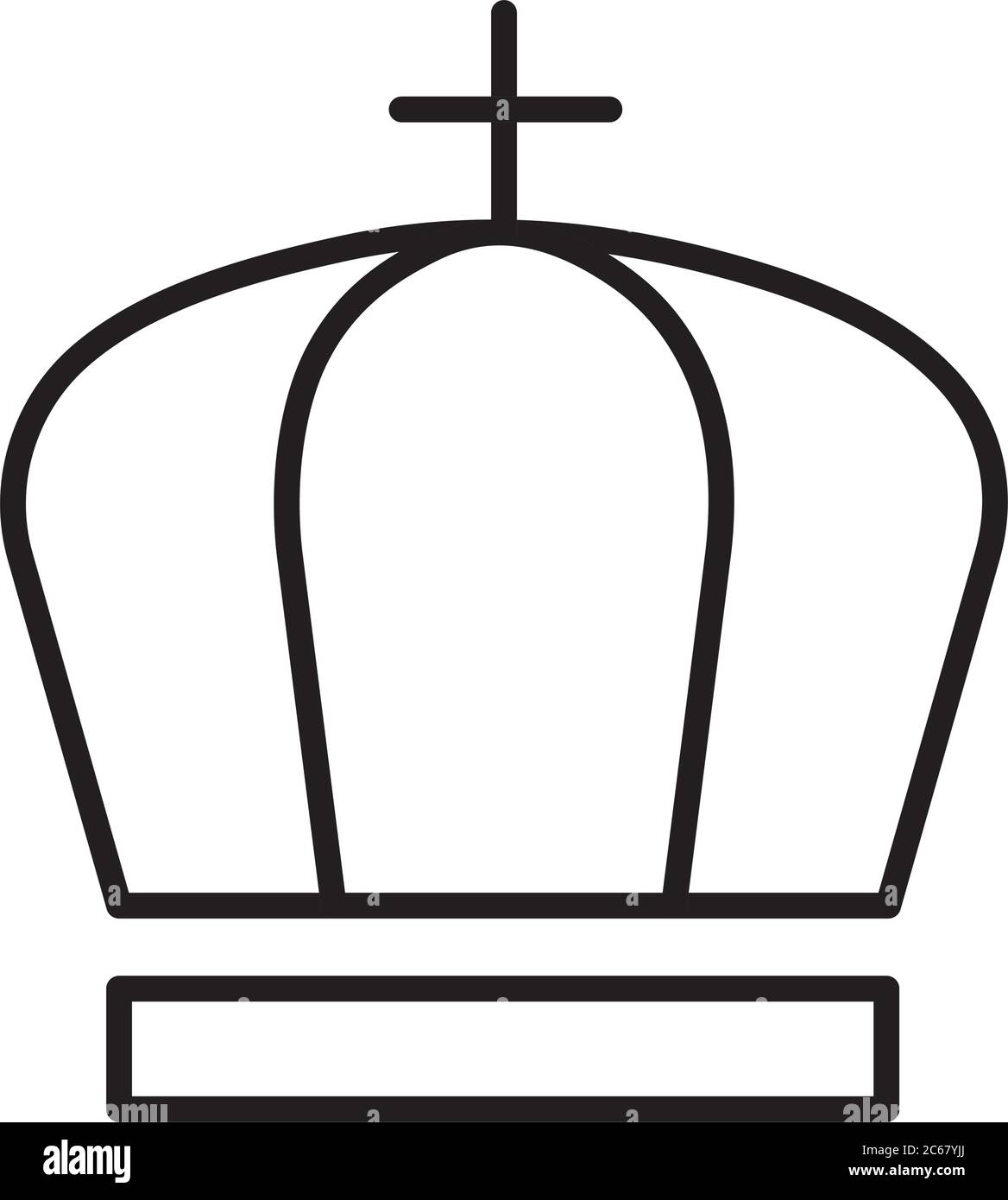royal crown of king line style icon vector illustration design Stock ...