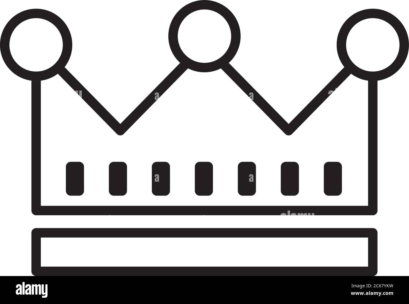 royal crown of viscount line style icon vector illustration design ...