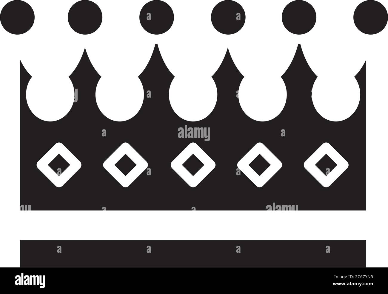 royal crown of count silhouette style icon vector illustration design ...