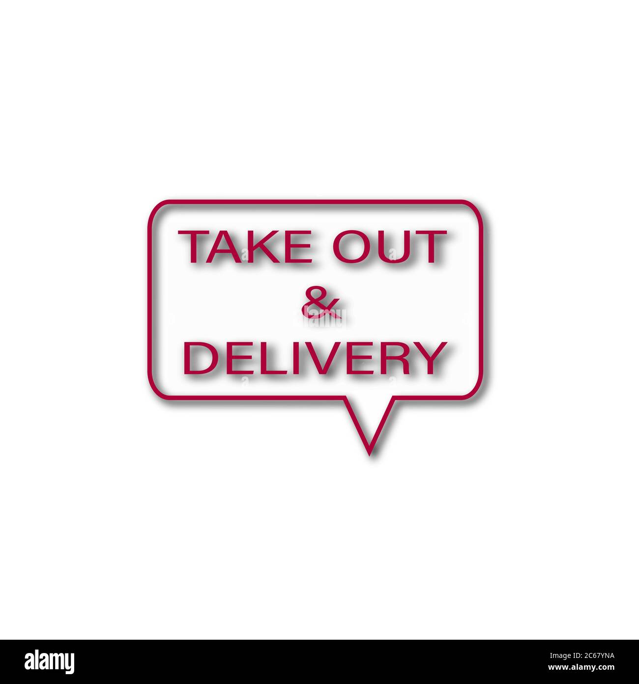 TAKE OUT & DELIVERY TEXT WRITTEN IN DROP SHADOW EFFECT FOR SIGNAGE AT ...
