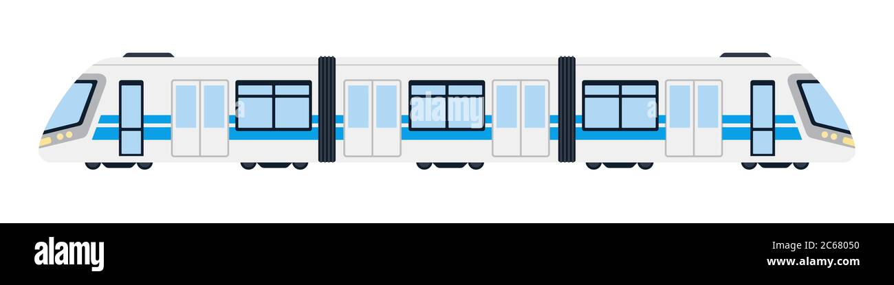 Modern passenger electric train for transportation Metro vector icon ...