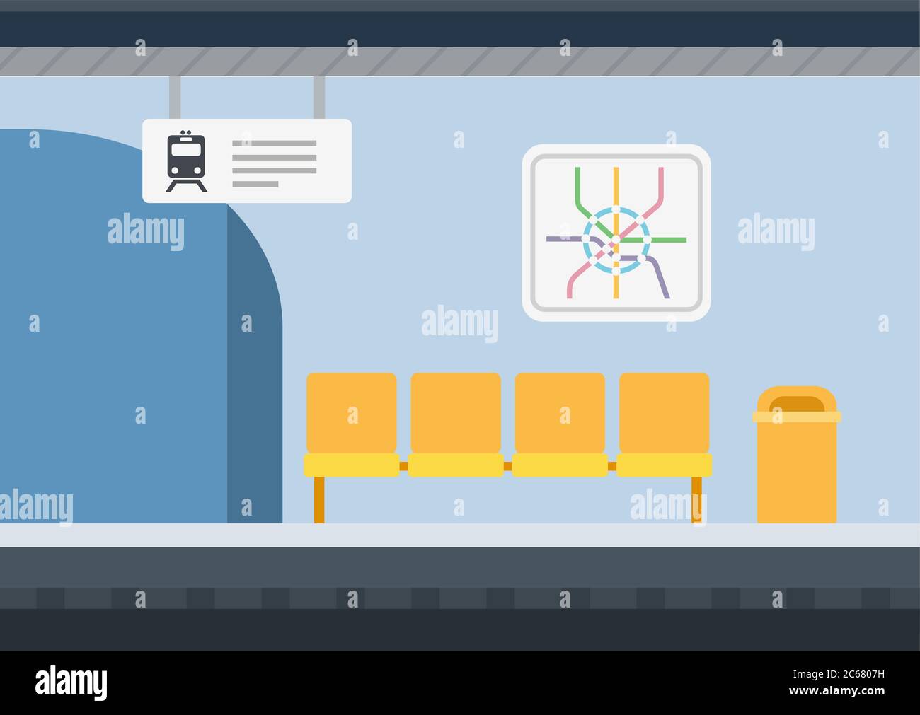 Station inside interior signs Stock Vector Images - Alamy