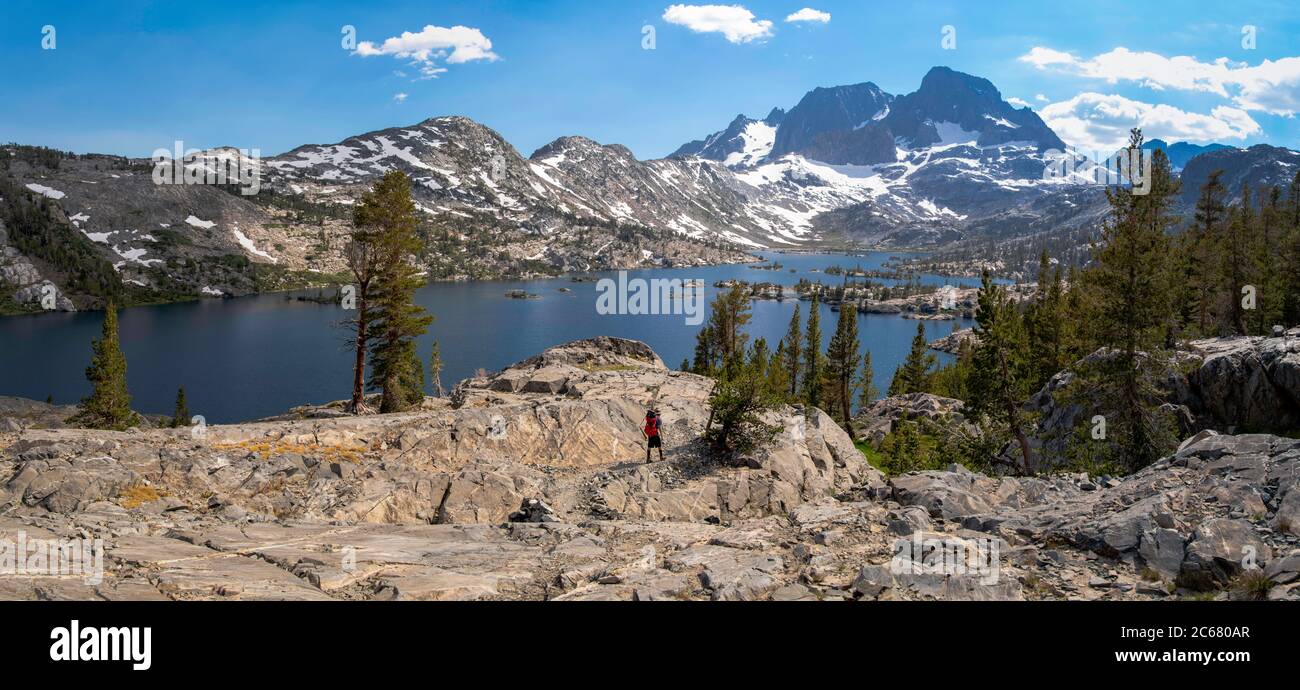 Garnet Lake with Banner Peak in background, Ansel Adams Wilderness ...
